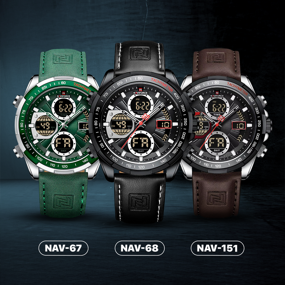 RELOJ NAVIFORCE ORIGINAL - CASUAL - VERDE Y NEGRO | NAV-67 I NAV-68 ...